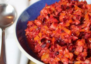 Raw Cranberry-Persimmon Relish - Straight Up Food