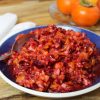 Raw Cranberry-Persimmon Relish - Straight Up Food